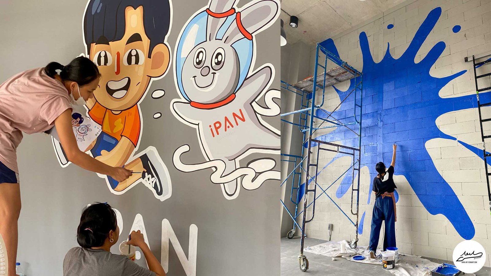 iPAN Channel เพ้นท์ผนังในออฟฟิตสไตล์ Industrial Design - ART SCHMART ...